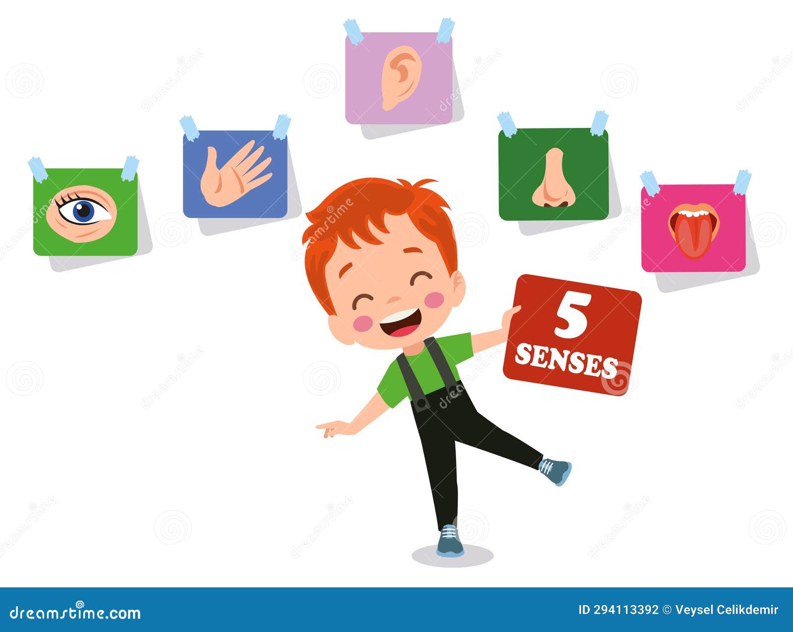 Senses Concept Illustration. A Visual Exploration Of The Five Senses ...
