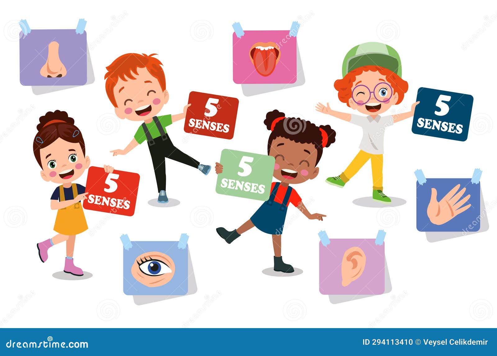 Senses Concept Illustration. A Visual Exploration Of The Five Senses ...