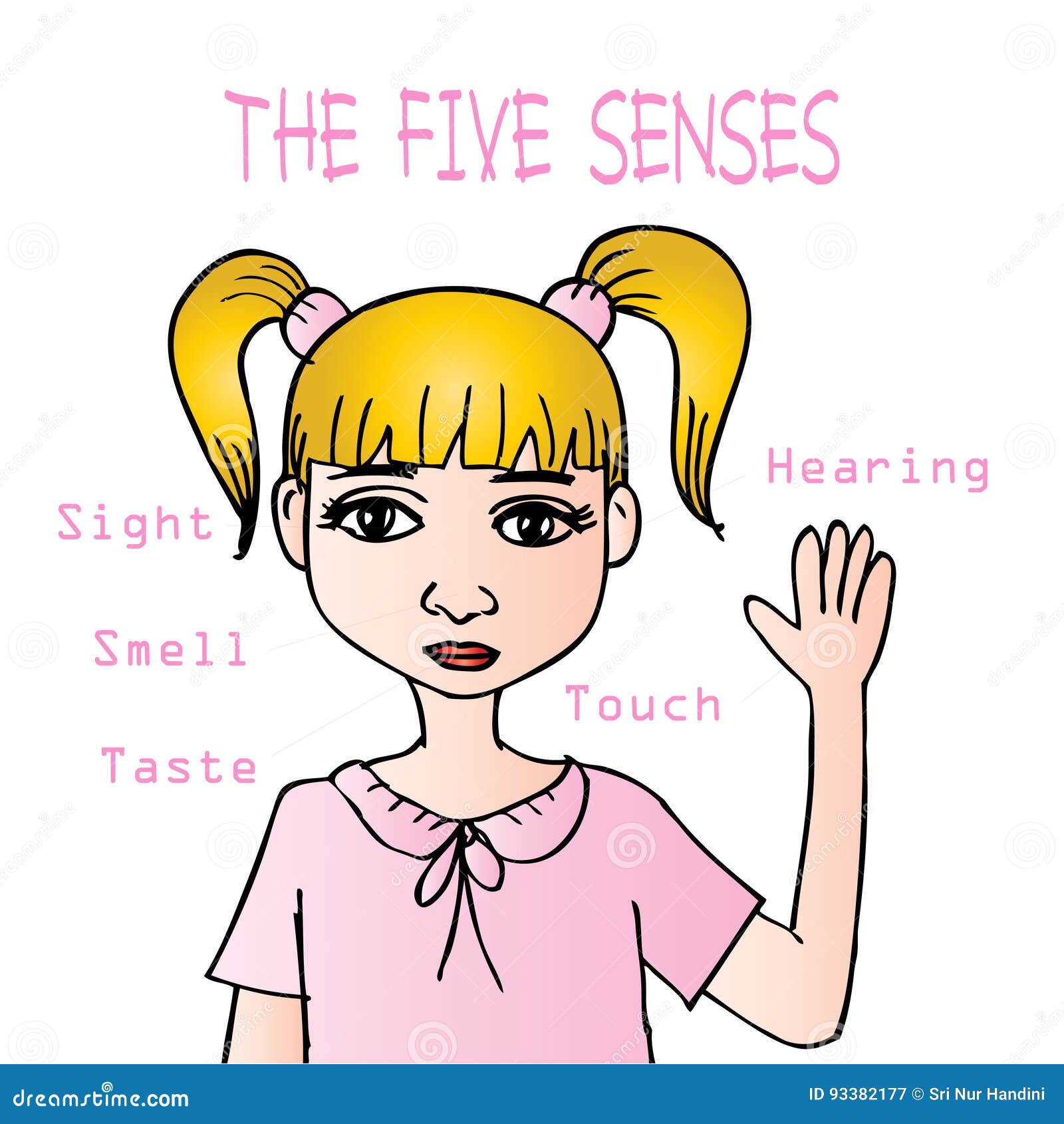 Five Senses Educational Concept Stock Vector - Illustration of cartoon ...