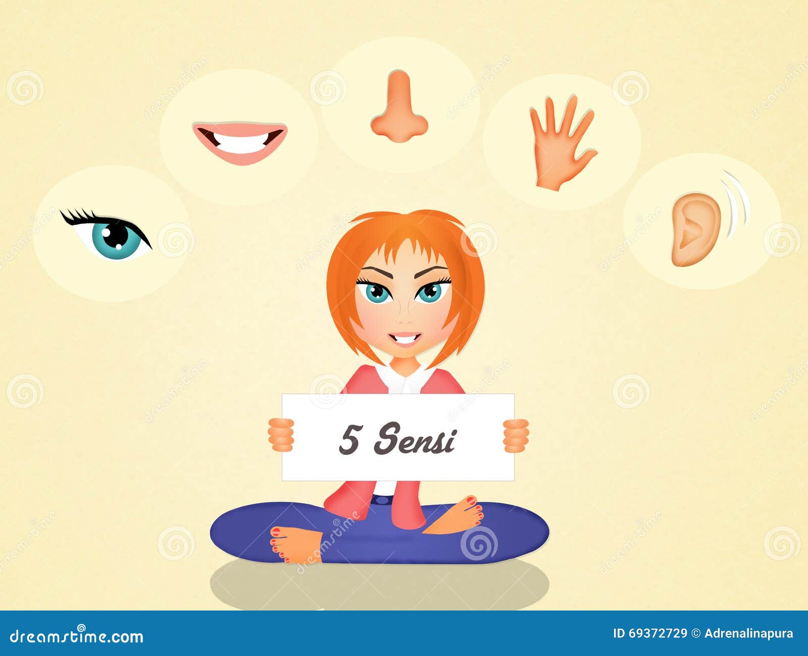 The five senses stock illustration. Illustration of body - 69372729