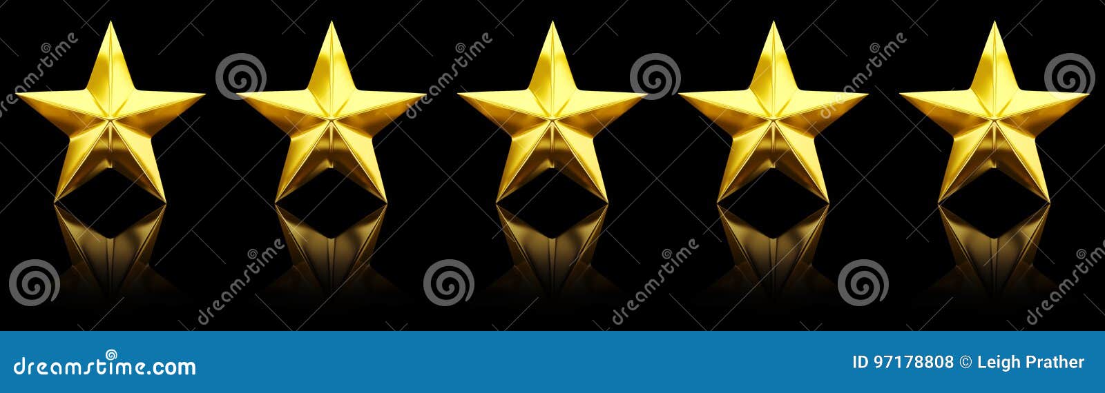 Five shiny golden stars stock illustration. Illustration of business ...