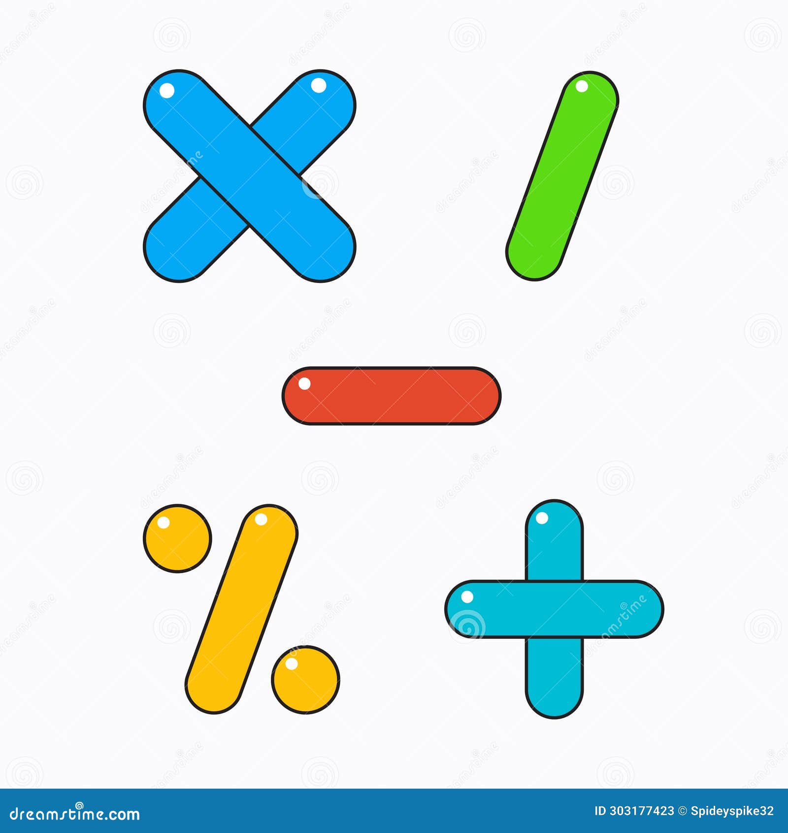 Mathematics Multiplication Symbol Doodle Outline For Colouring Vector ...