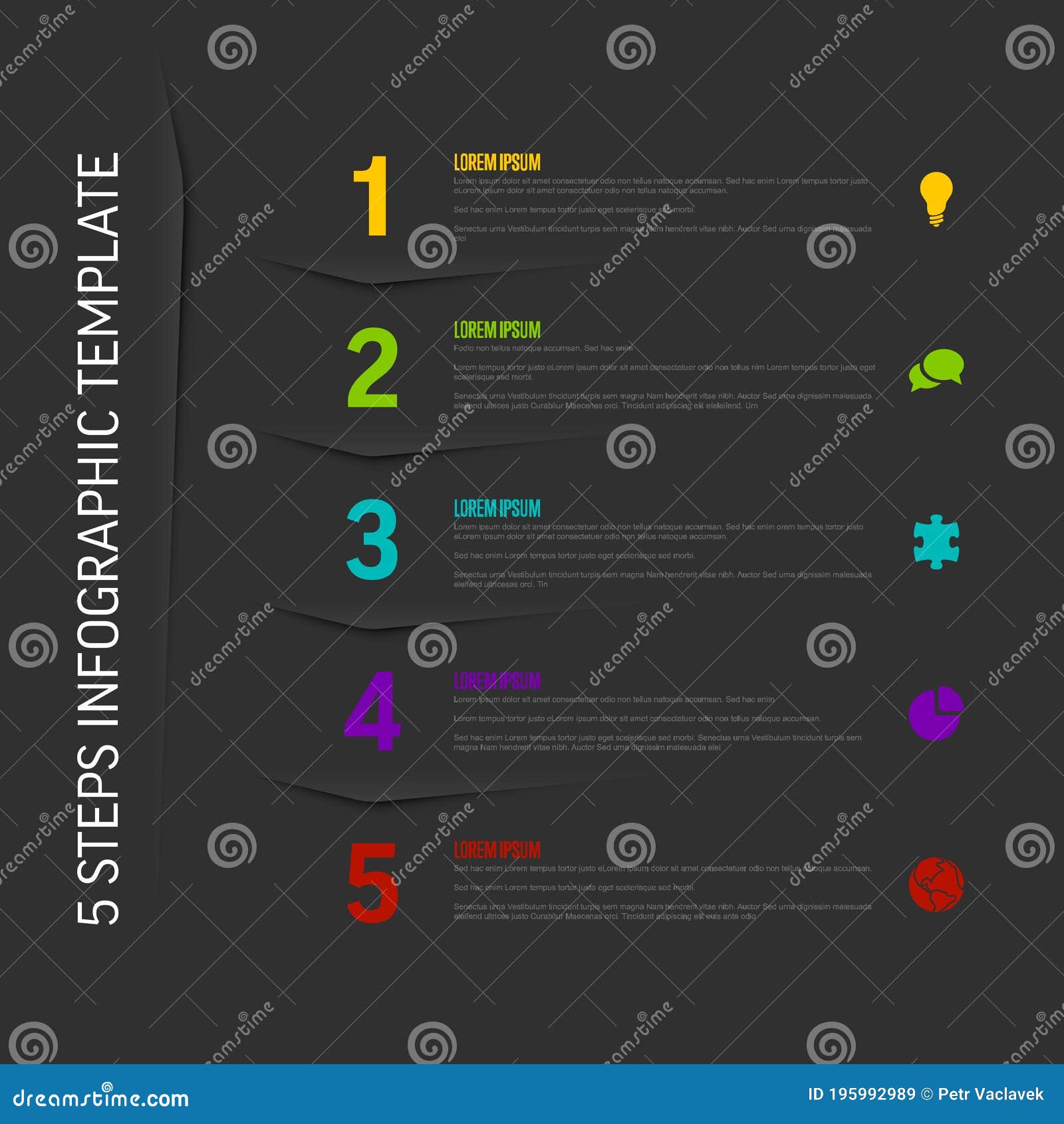Vertical Progress, Step, Phase Indicators With 5 Steps. Vector ... Vertical Progress, Step, Phase Indicators With 5 Steps. Vector ...