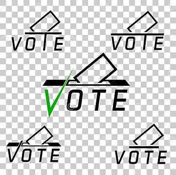 Five Simple Icon Vote, at Transparent Effect Background Stock Vector ...