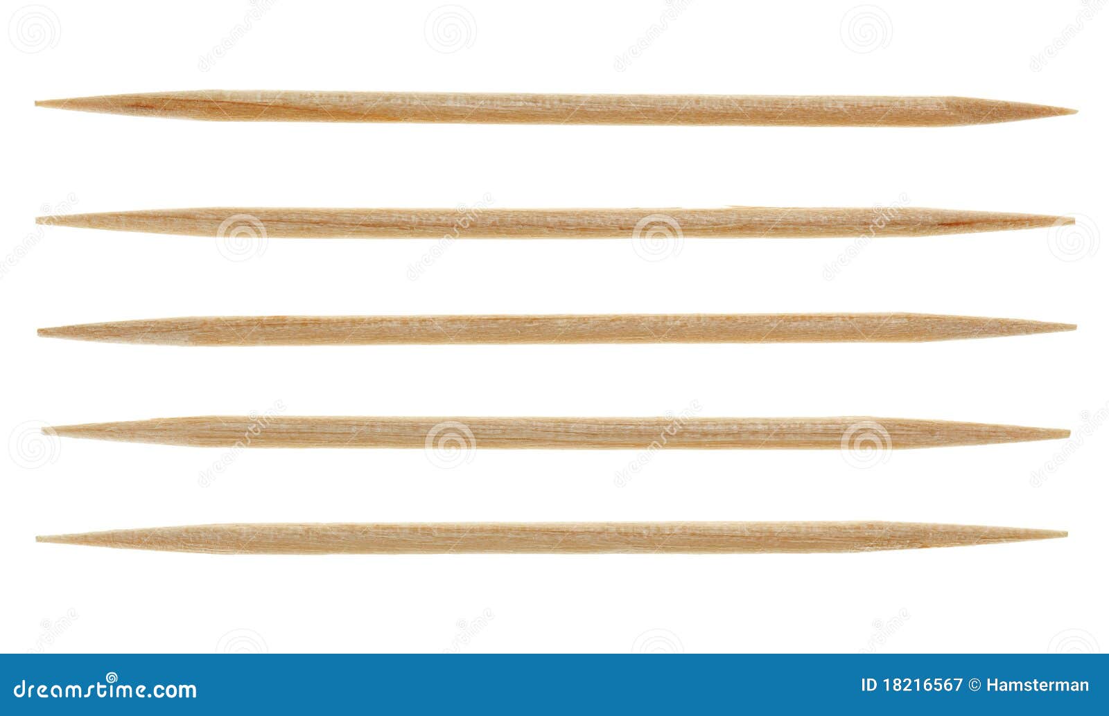 Five single toothpicks stock image. Image of wooden, isolated - 18216567