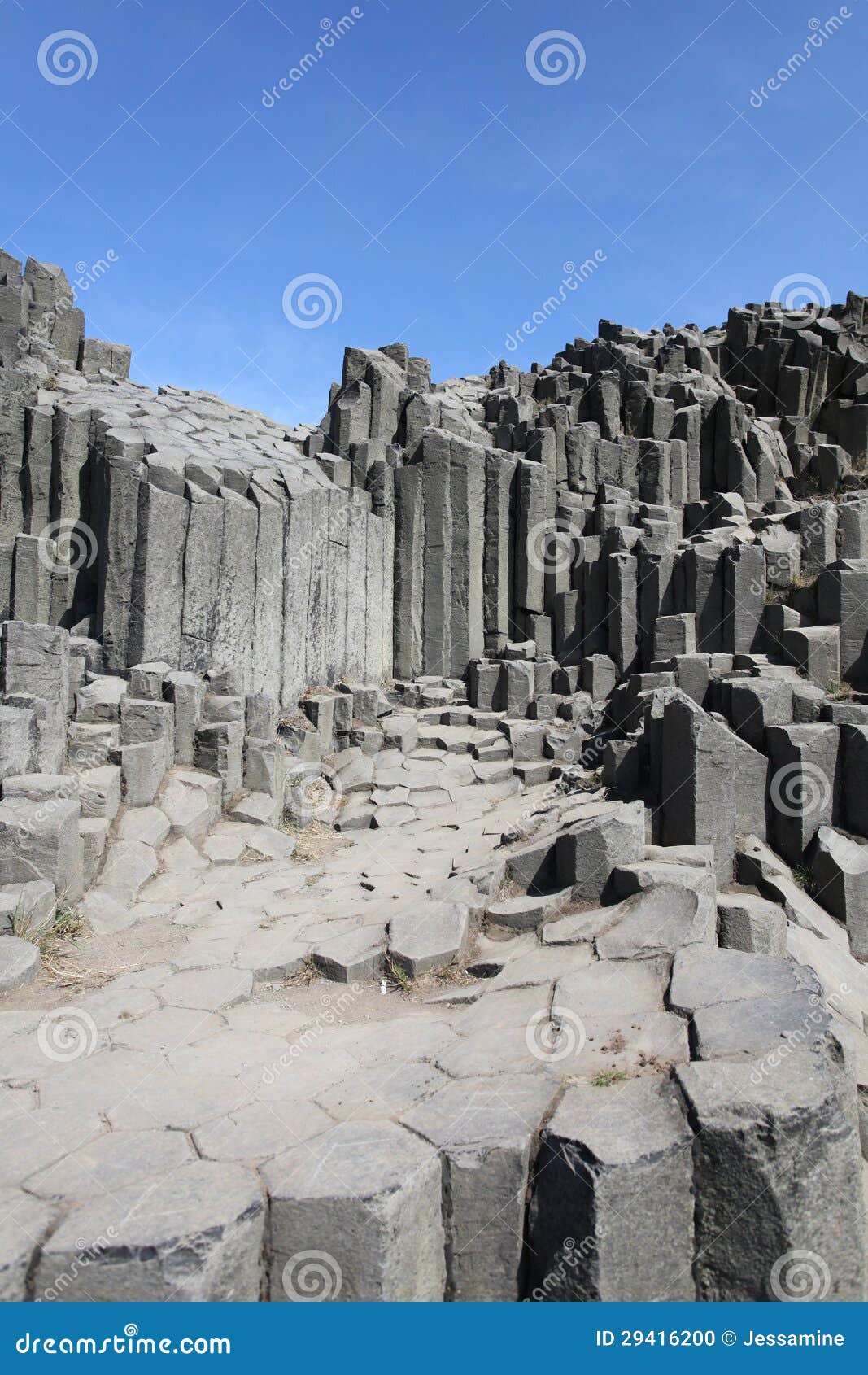 Five and Six Sided Columns of Panska Skala Stock Photo - Image of ...