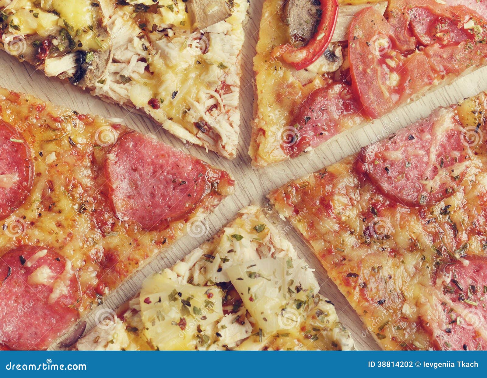 Five slices of pizza stock photo. Image of cheese, pepper - 38814202