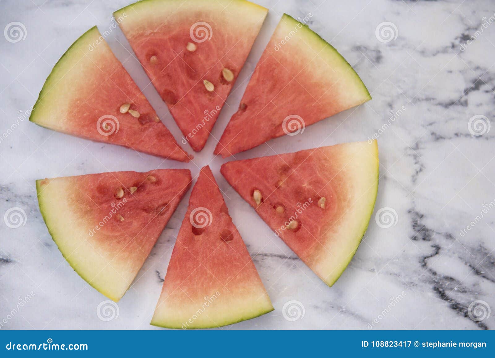 Five slices of watermelon stock image. Image of juicy - 108823417