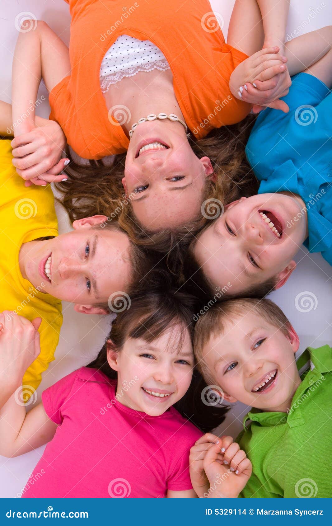 Five Smiling Children stock photo. Image of people, colourful - 5329114