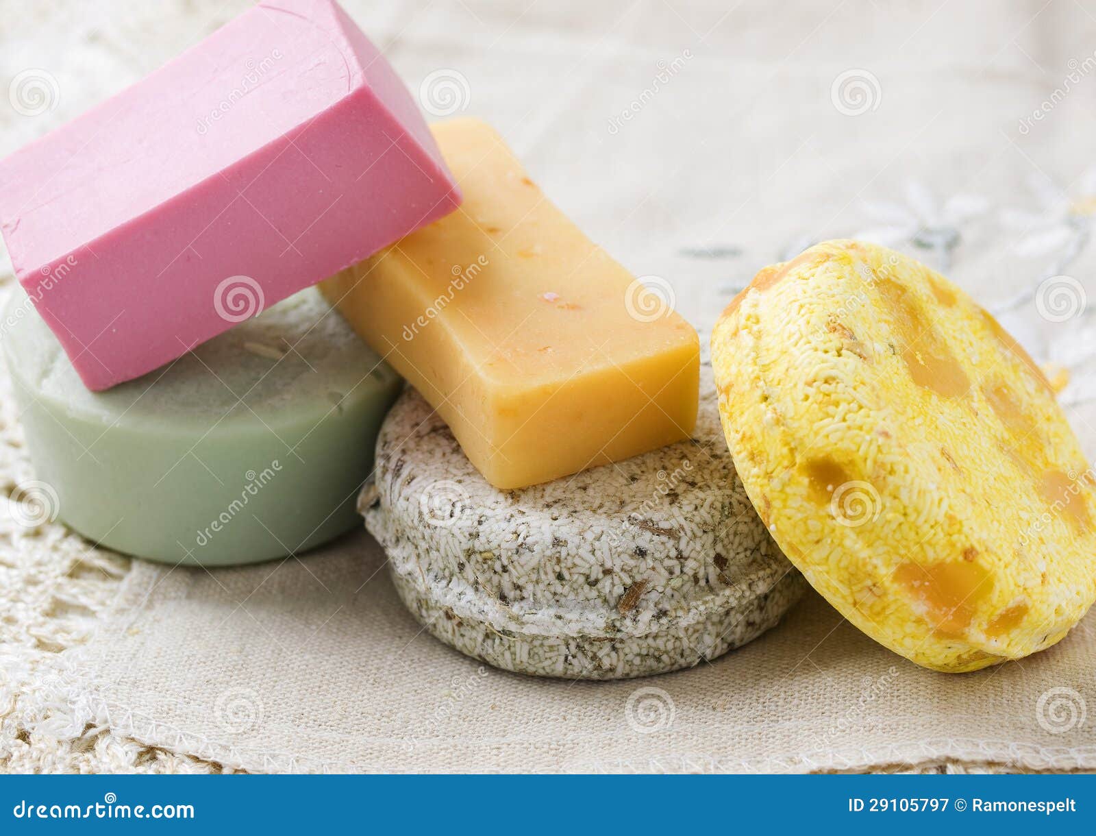 Five soaps stock image. Image of green, home, hygiene - 29105797