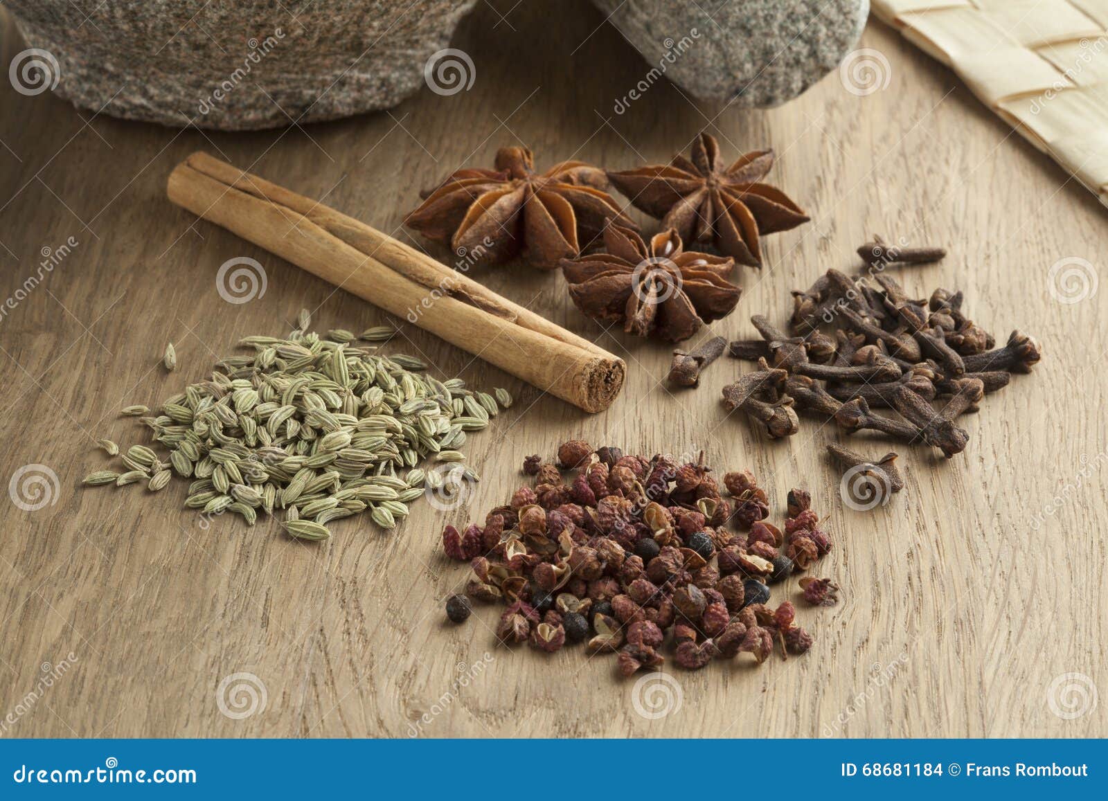 Five Spices To Make Five-spice Powder Stock Photo - Image of mixture ...