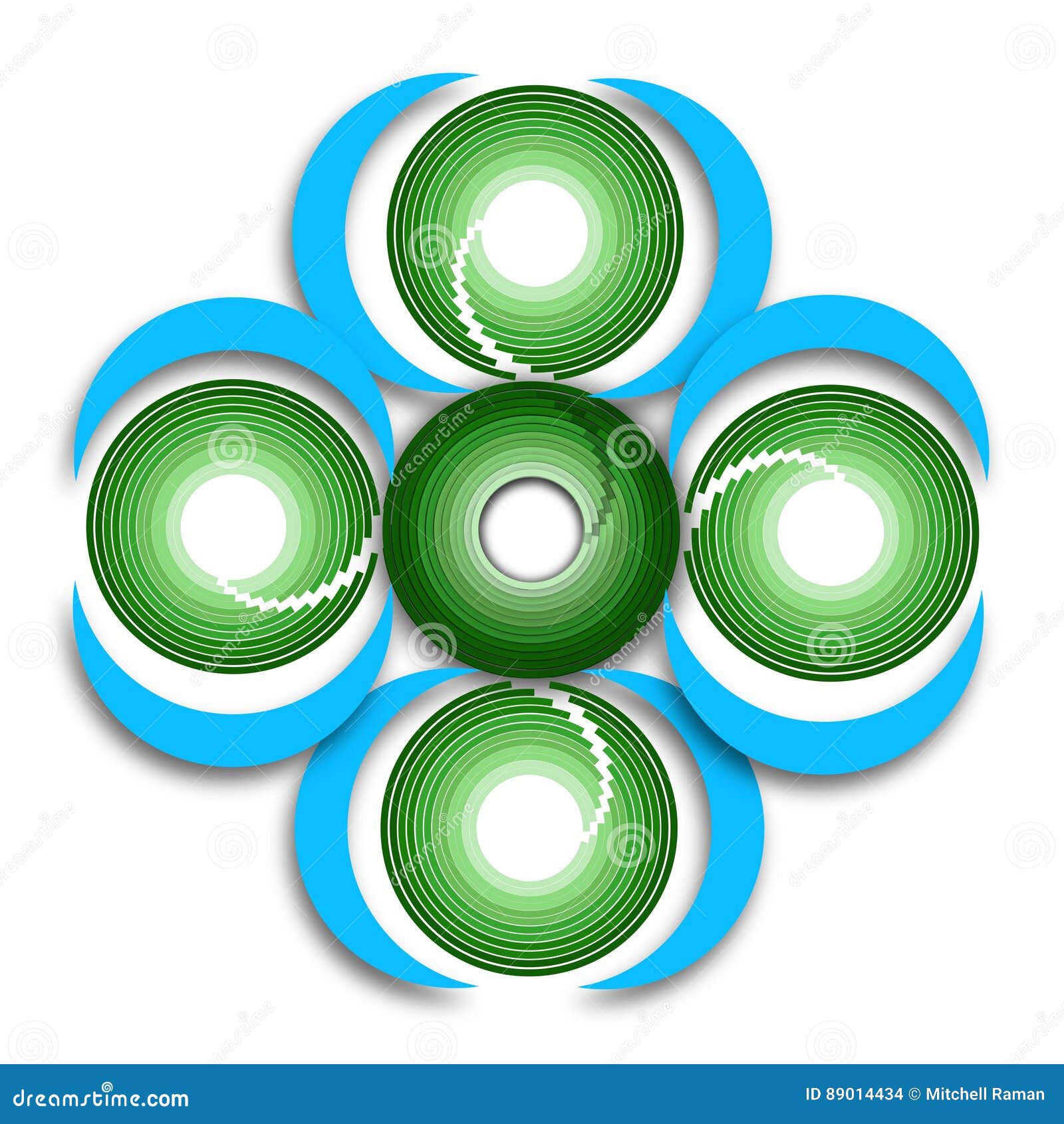 Five Spiral Circles Brand Image Concept Stock Vector - Illustration of ...