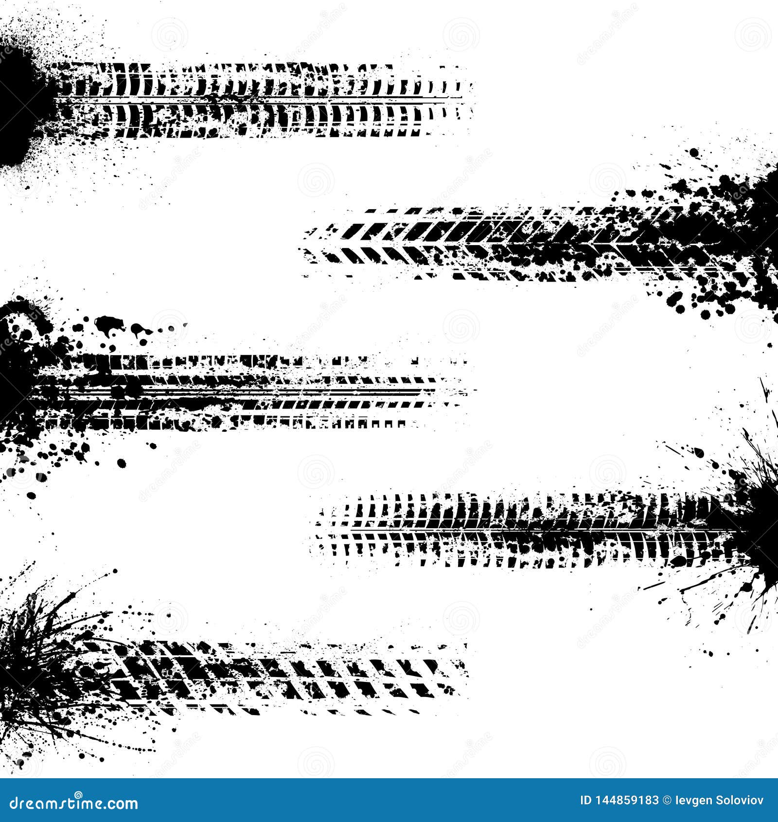Splash Tire Track Background Vector Illustration | CartoonDealer.com ...