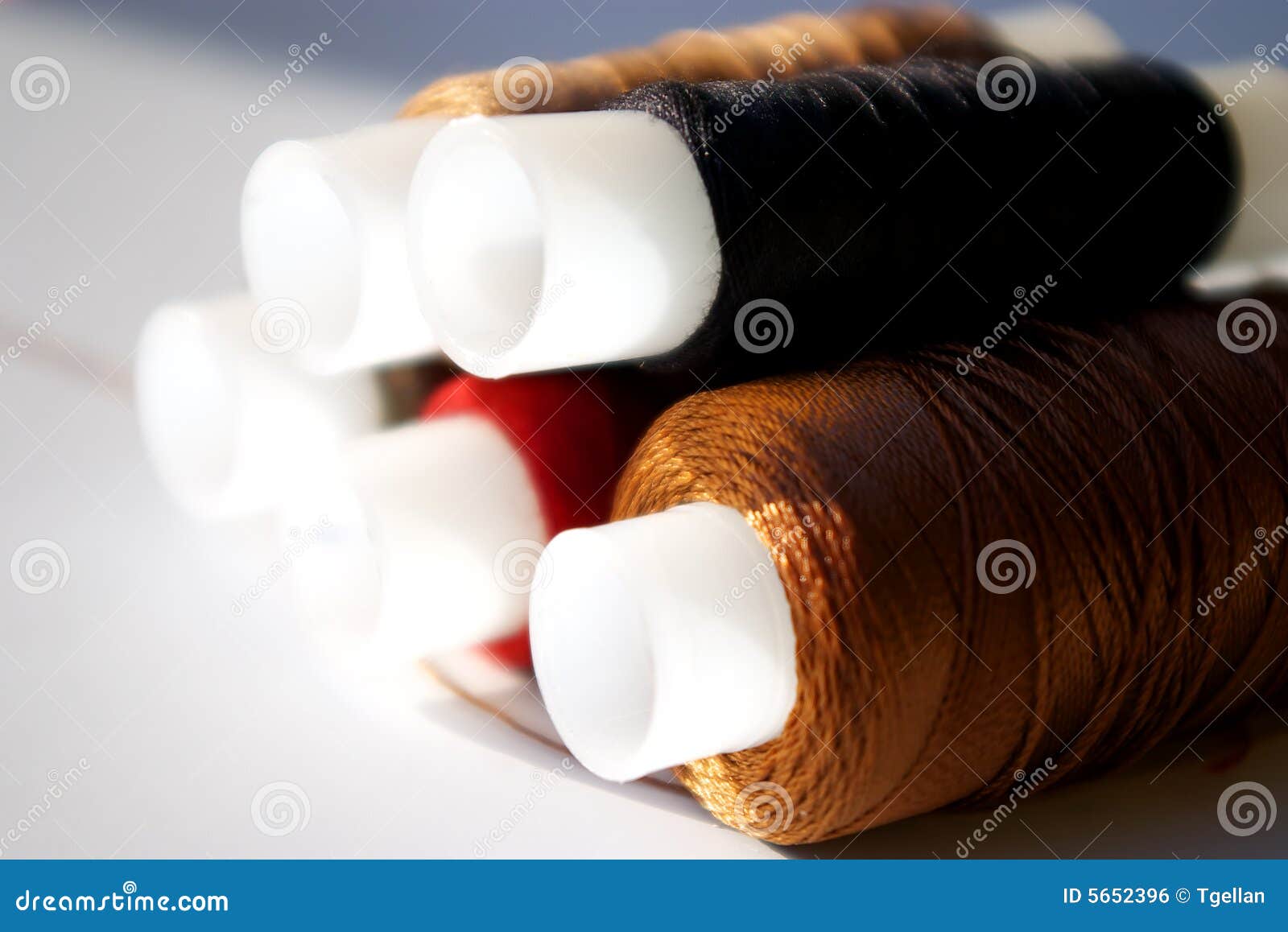 Five Spools With Fiber Picture. Image: 5652396