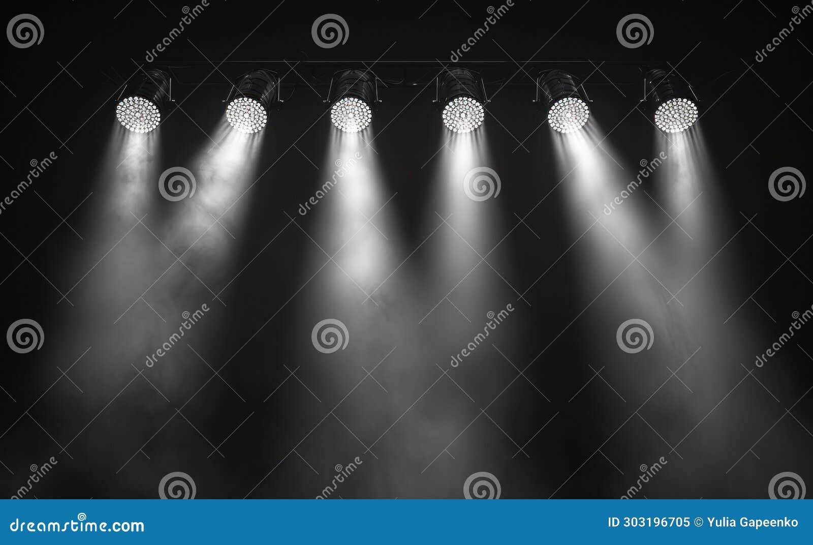 Five Spotlights on a Background with Shadow Stock Illustration ...