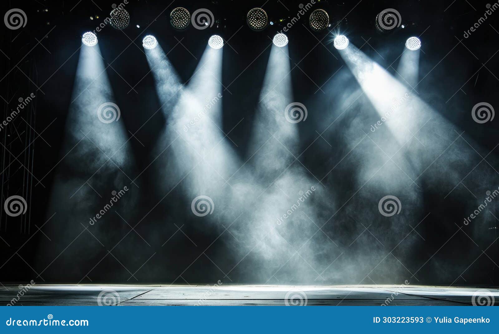 Five Spotlights on a Background with Shadow Stock Image - Image of ...