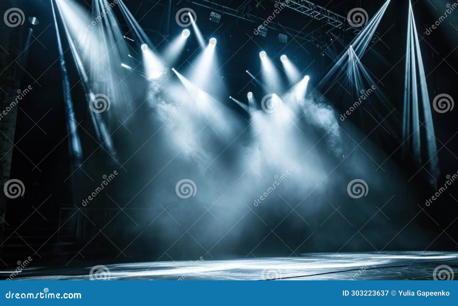 Five Spotlights on a Background with Shadow Stock Image - Image of ...