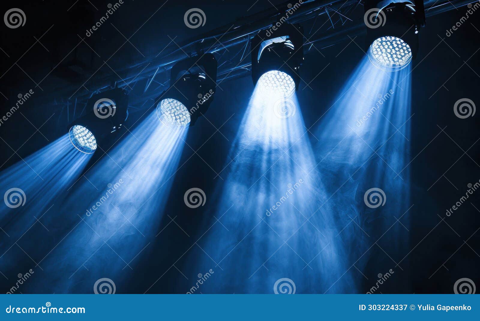 Five Spotlights on a Background with Shadow Stock Image - Image of ...