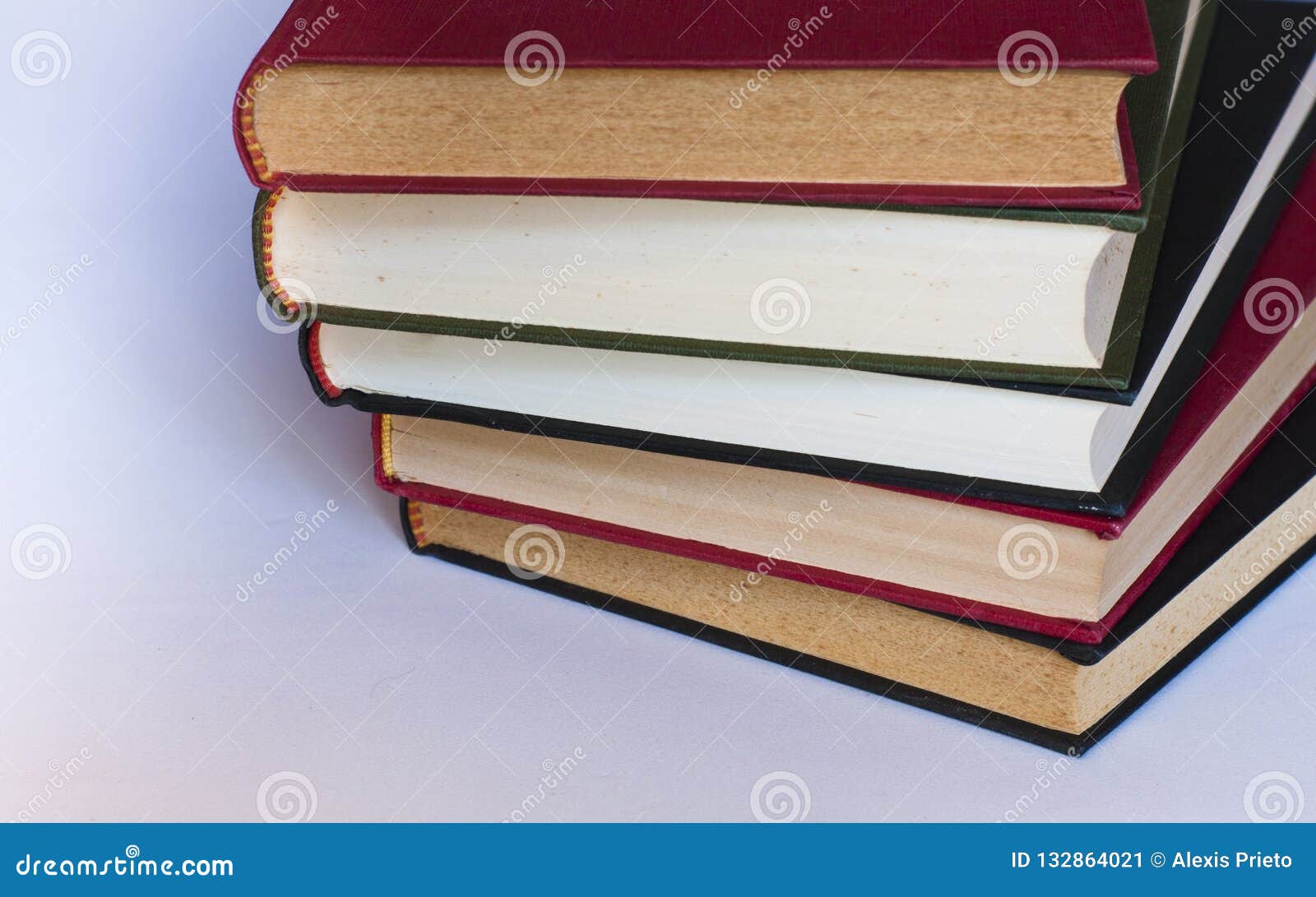 Five stacked books stock image. Image of binding, book - 132864021
