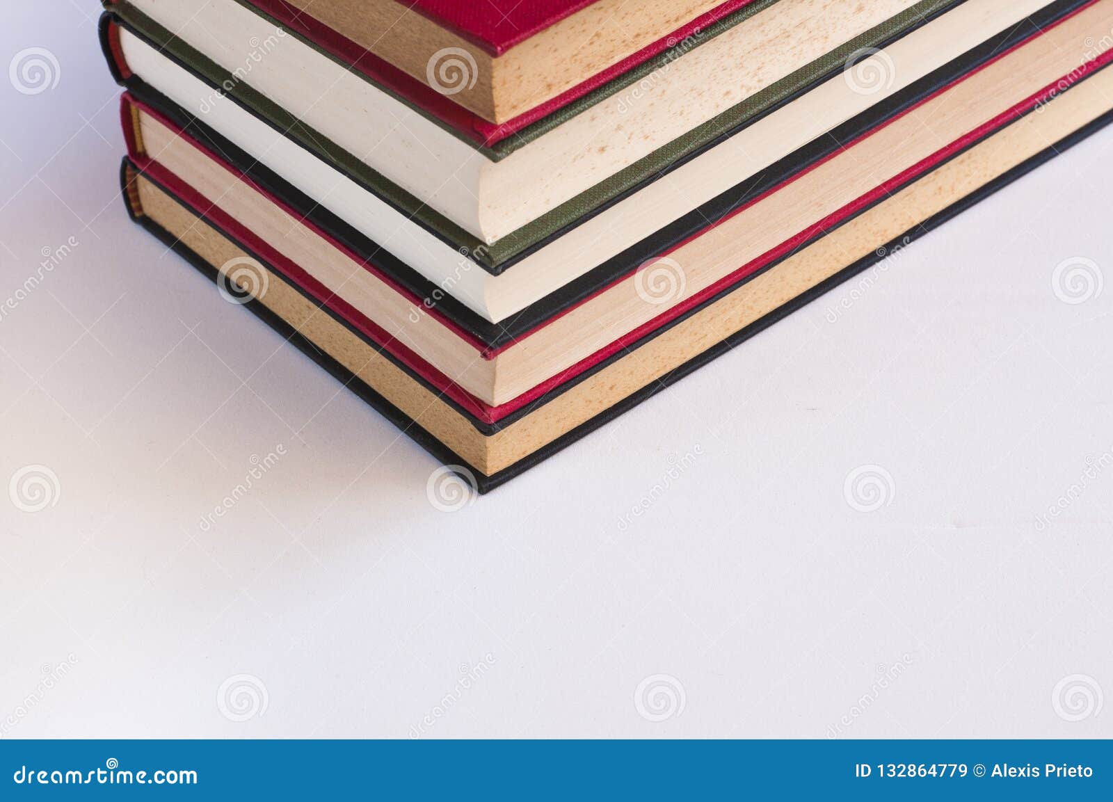 Five stacked books stock image. Image of ancient, novel - 132864779