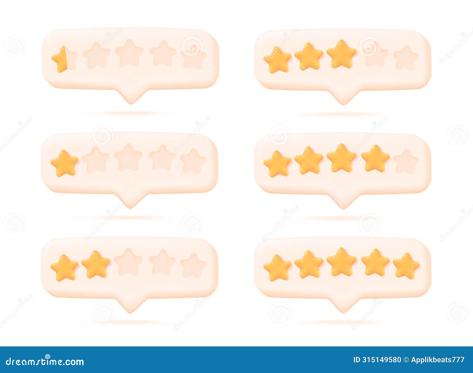 Five Star Customer Satisfaction Level Service Popularity Rating Stock ...