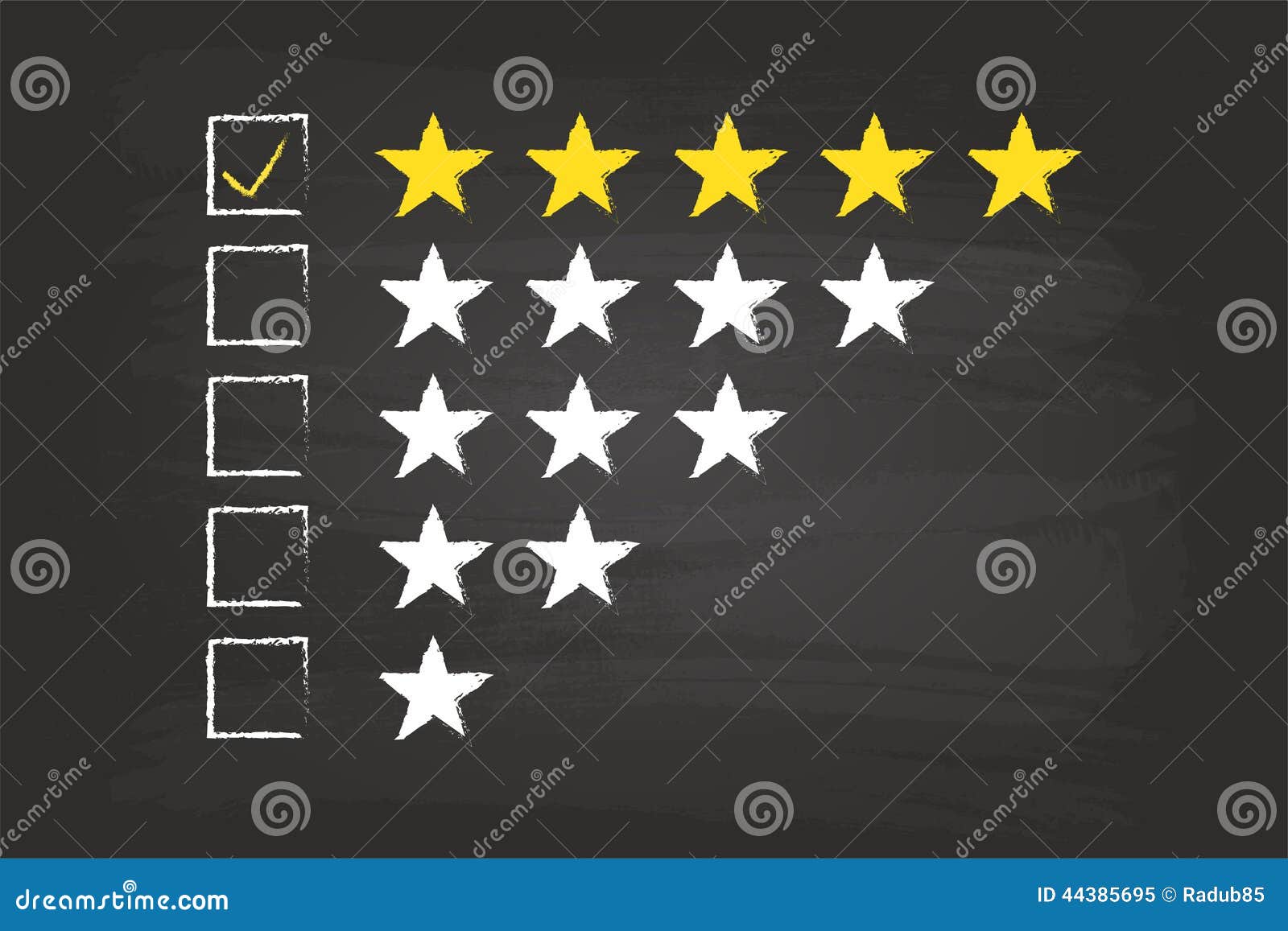 Five Star Feedback stock vector. Illustration of gold - 44385695