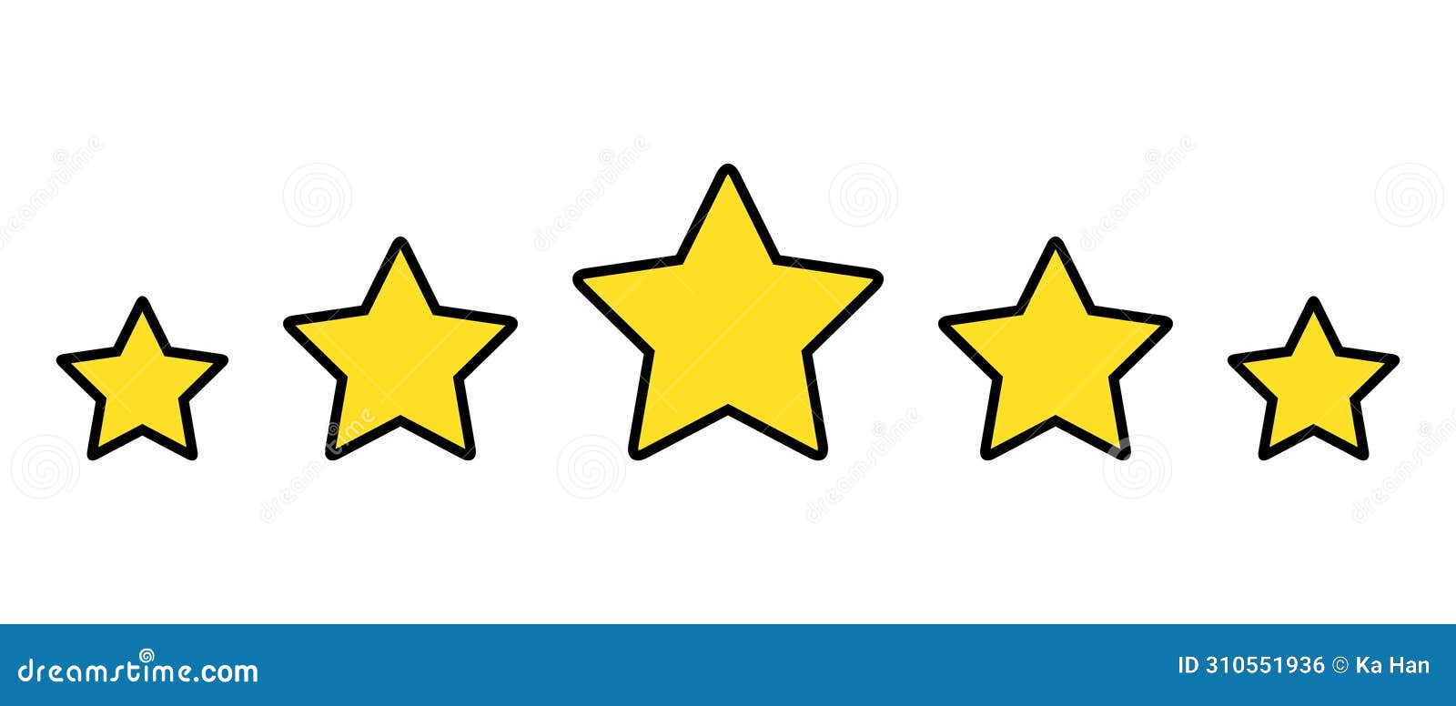 Five Star Feedback Icon Vector. Excellent Rating Concept Stock Vector ...