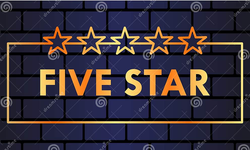 Five star stock vector. Illustration of clipart, gold - 263412203