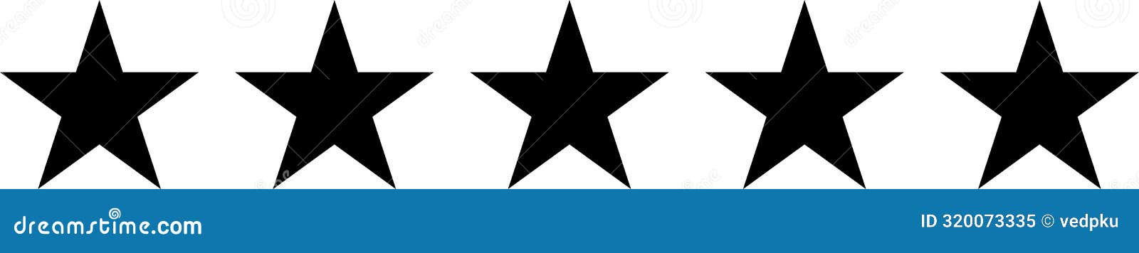 Five Star Icon, Five Stars Rating Icon, Five Star Black Symbol ...