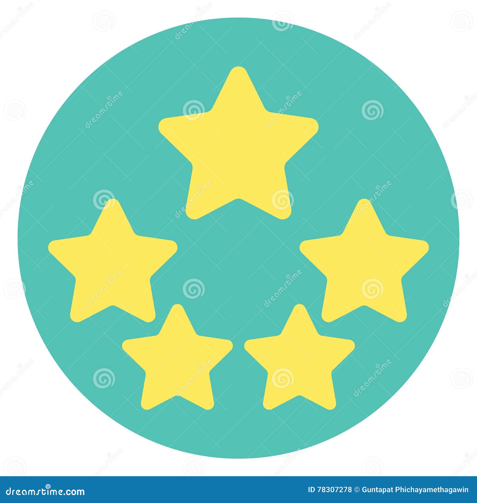 Five Star Product Quality Rating with Reflection Stock Vector ...
