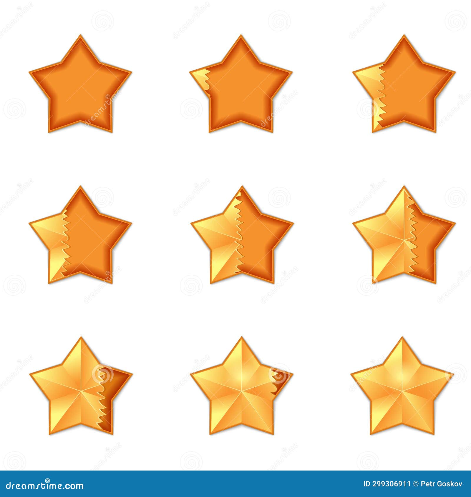 Five Star Rating. Filling Volume Stock Illustration - Illustration of ...