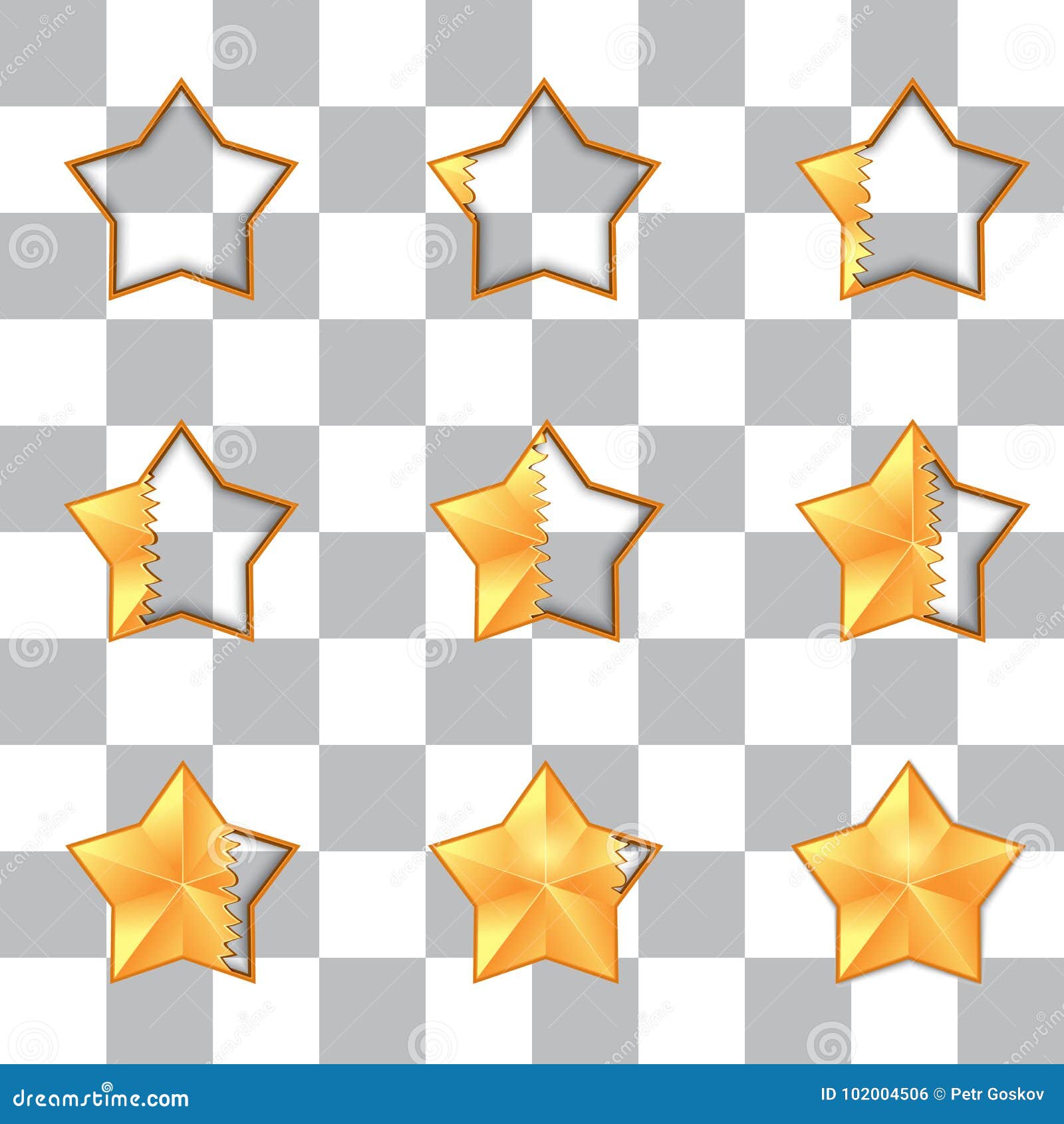 Five Star Rating. Filling Volume Stock Vector - Illustration of five ...