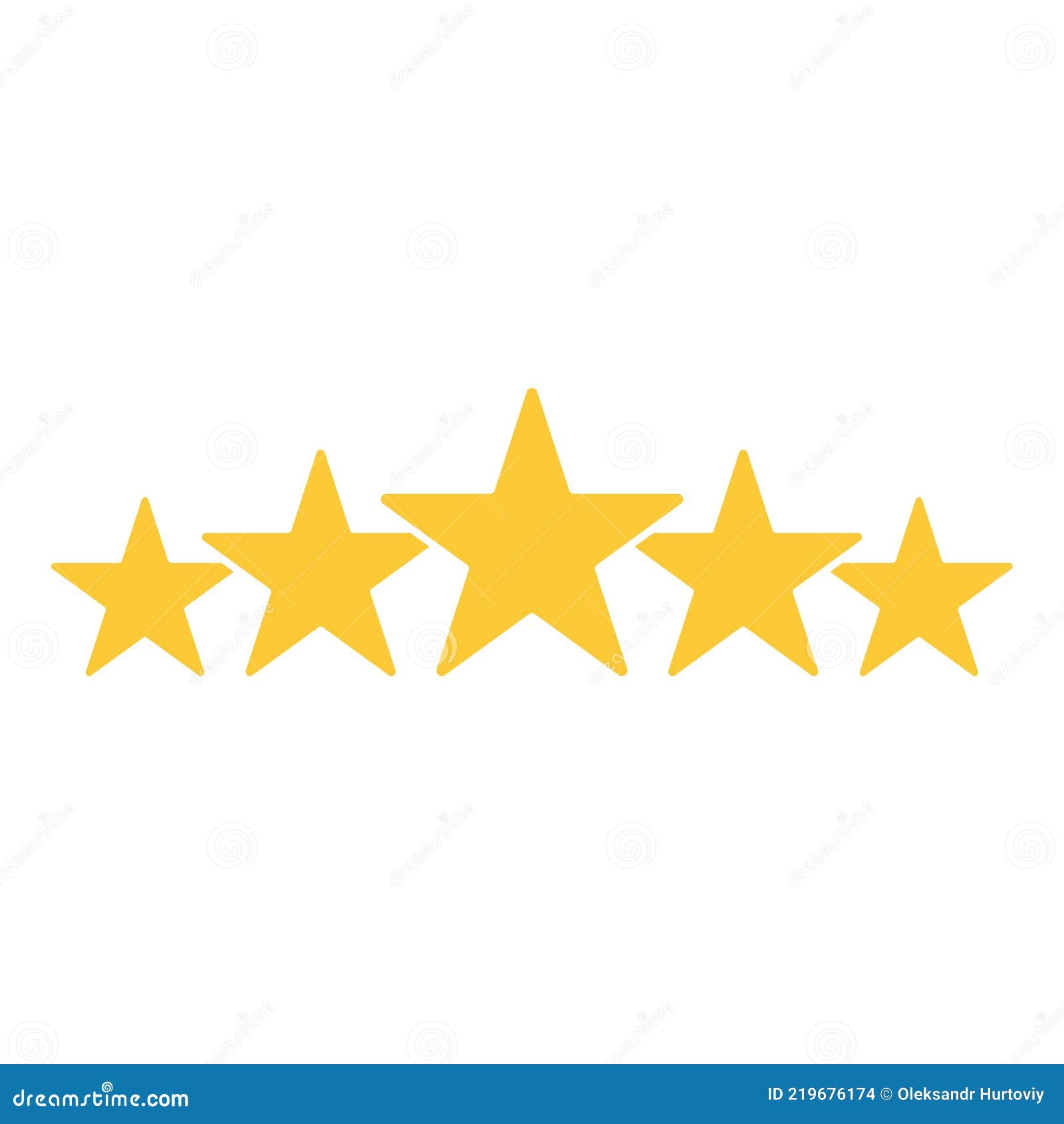 Five Star Rating. Golden Stars Stock Vector - Illustration of rate ...