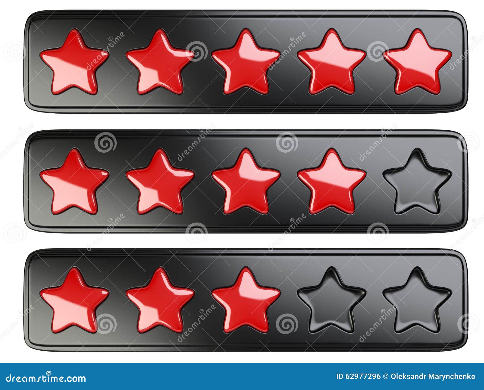 Five star rating system. stock illustration. Illustration of rating ...