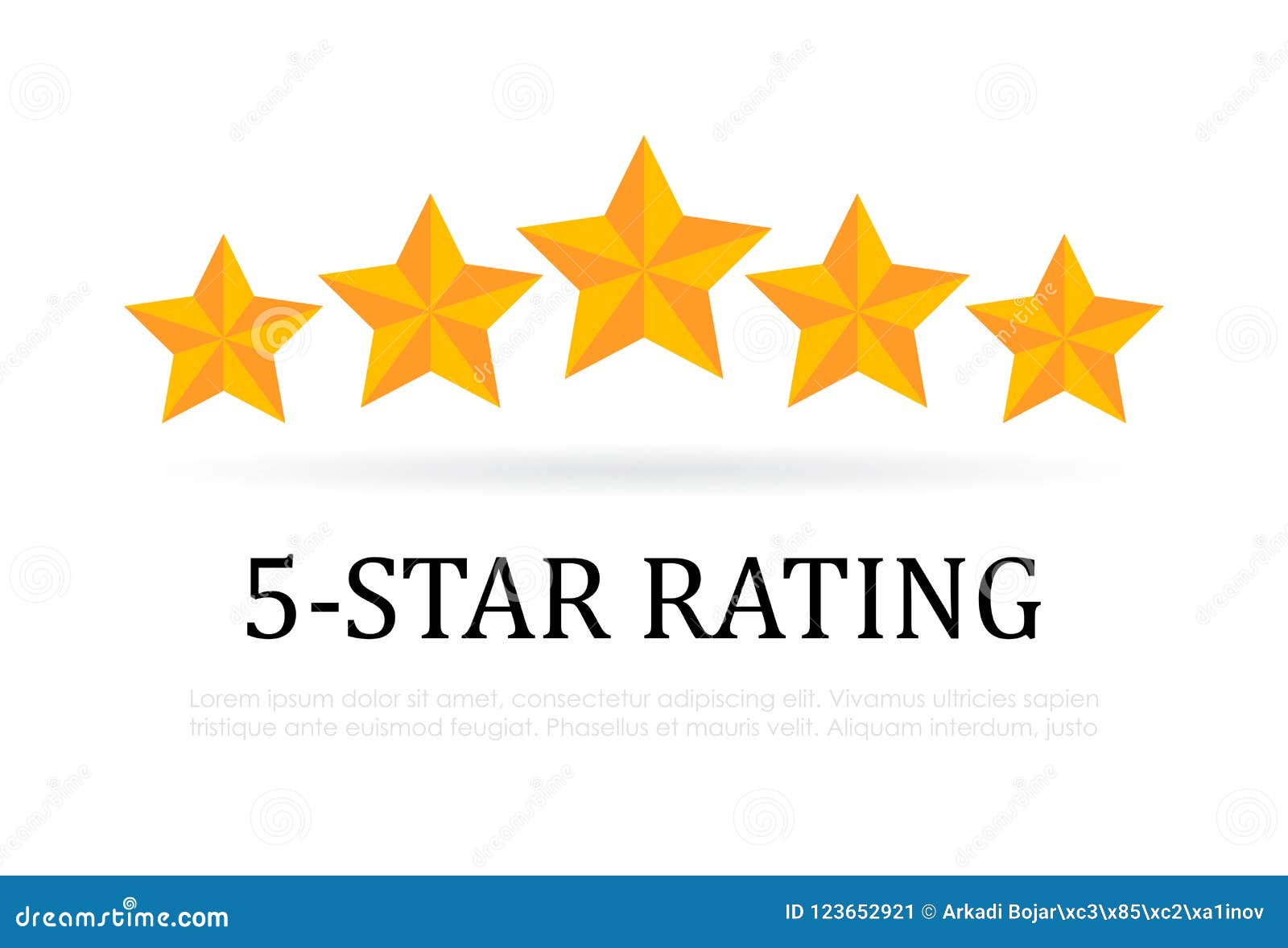 Five Star Rating Vector Icon Stock Vector - Illustration of award ...