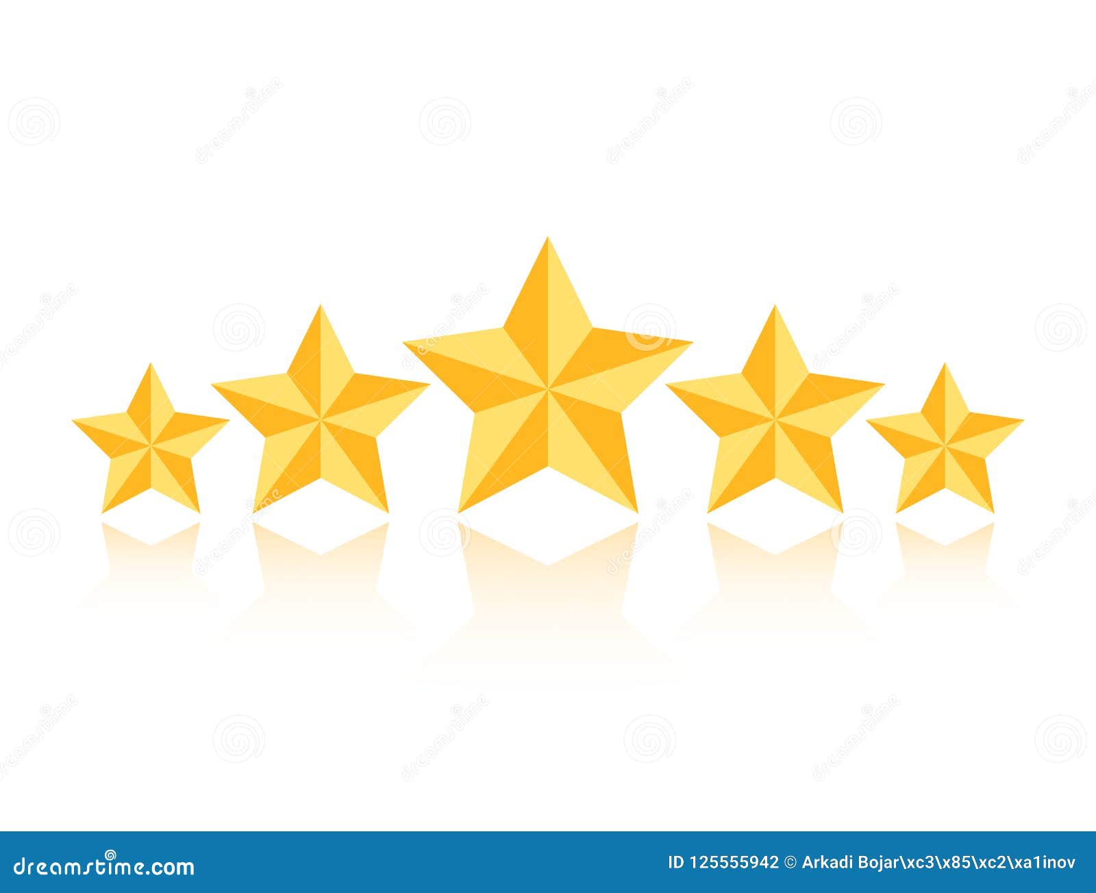 Five Star Rating Vector Icon Stock Vector - Illustration of like, honor ...