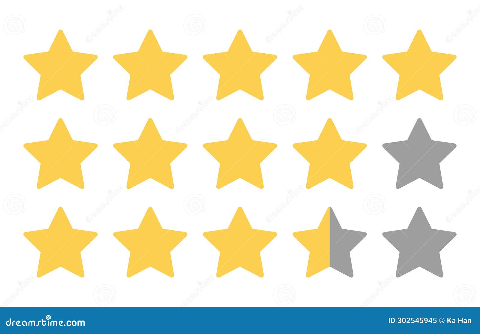Five Star Review Icon Vector. Customer Rating Feedback Symbol Stock ...