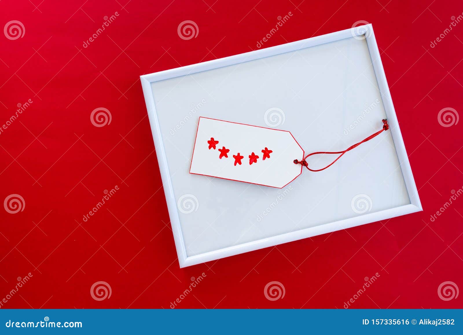 Five-star Review on a Label. Feedback Concept Stock Photo - Image of ...