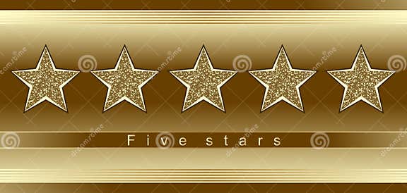Five stars stock vector. Illustration of five, luxury - 21982545