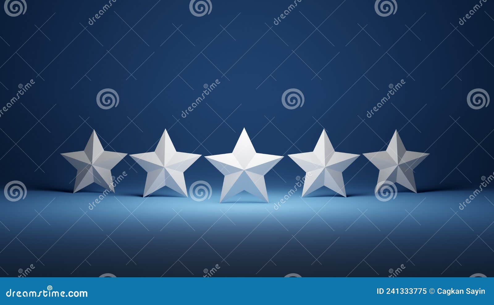 Five Aligned Office Doors, One Of Which Lets Light Escape. Royalty-Free ...