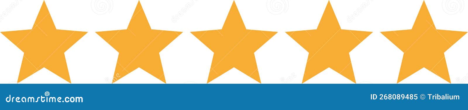 Five stars Color Vector stock vector. Illustration of golden - 268089485