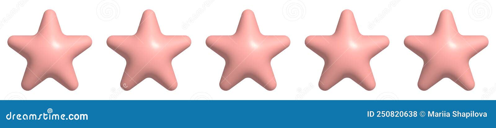 Five Stars, Glossy Pink Colors Stock Vector - Illustration of concept ...