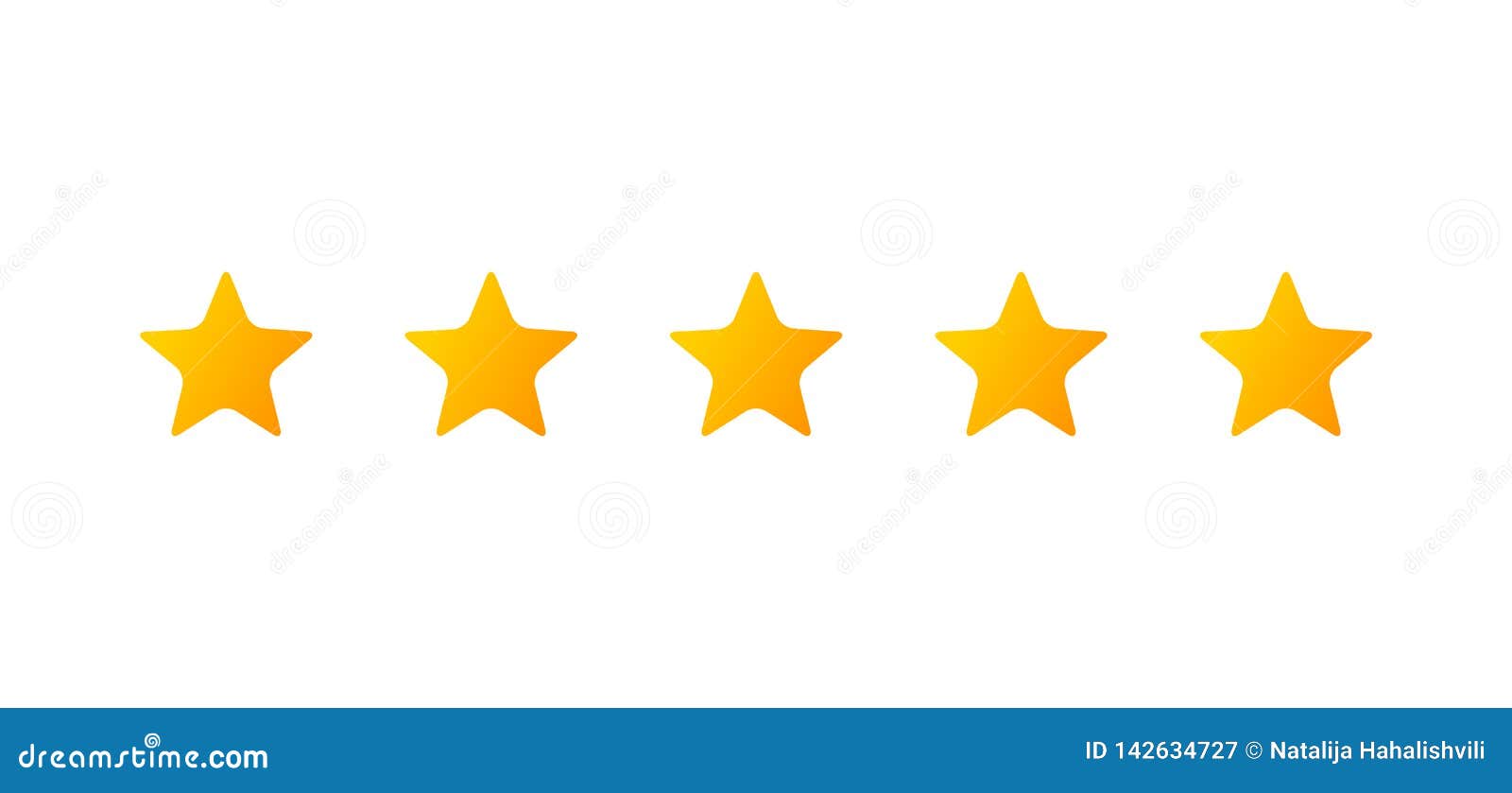 Five Stars Icons. Five-star Quality Icons. Five Star Symbols Cartoon ...