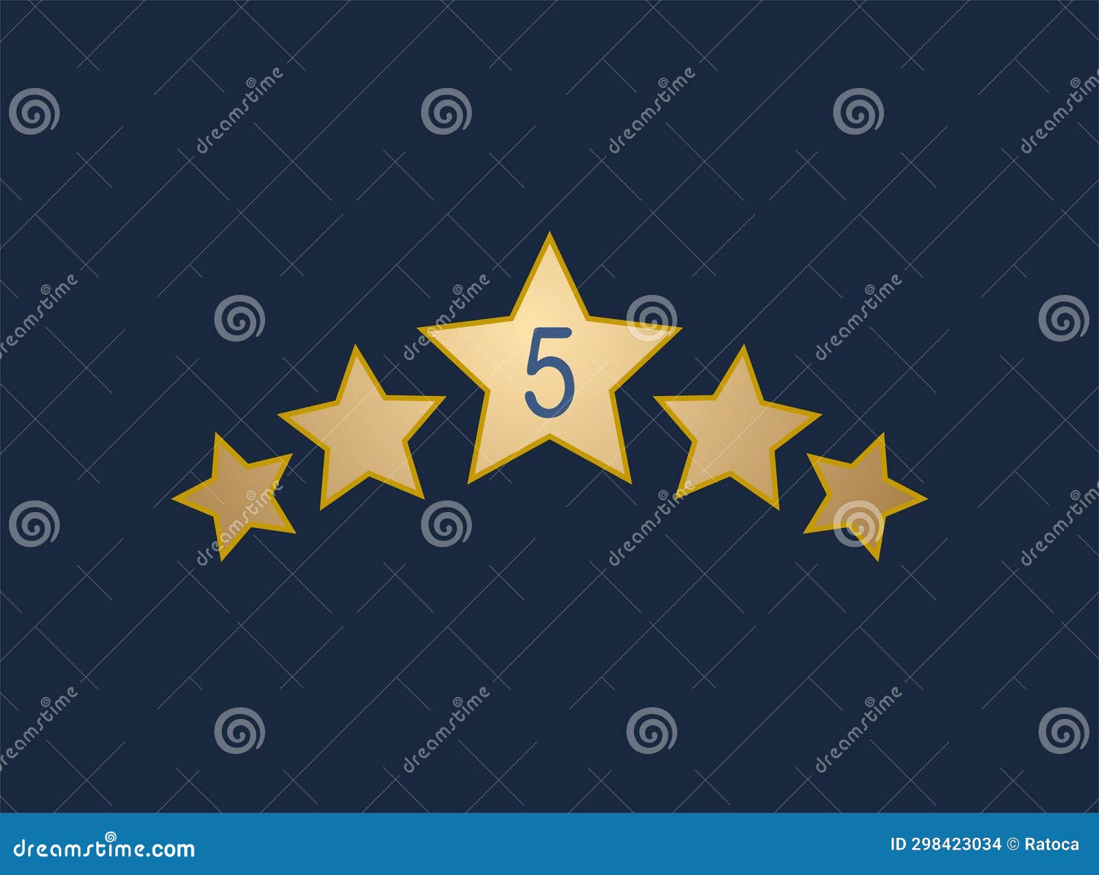 Five stars quality symbol stock vector. Illustration of icon - 298423034