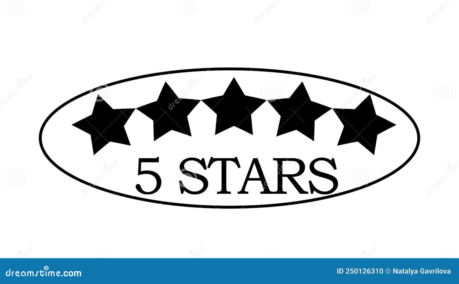 The Five Stars Rating an Icon, Illustration Stock Illustration ...