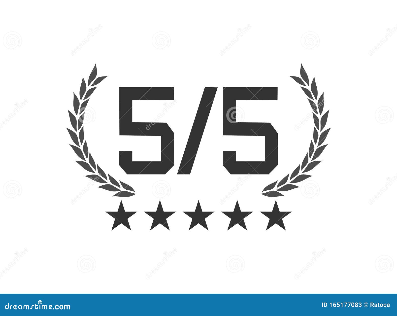 Five stars rating symbol stock vector. Illustration of golden - 165177083