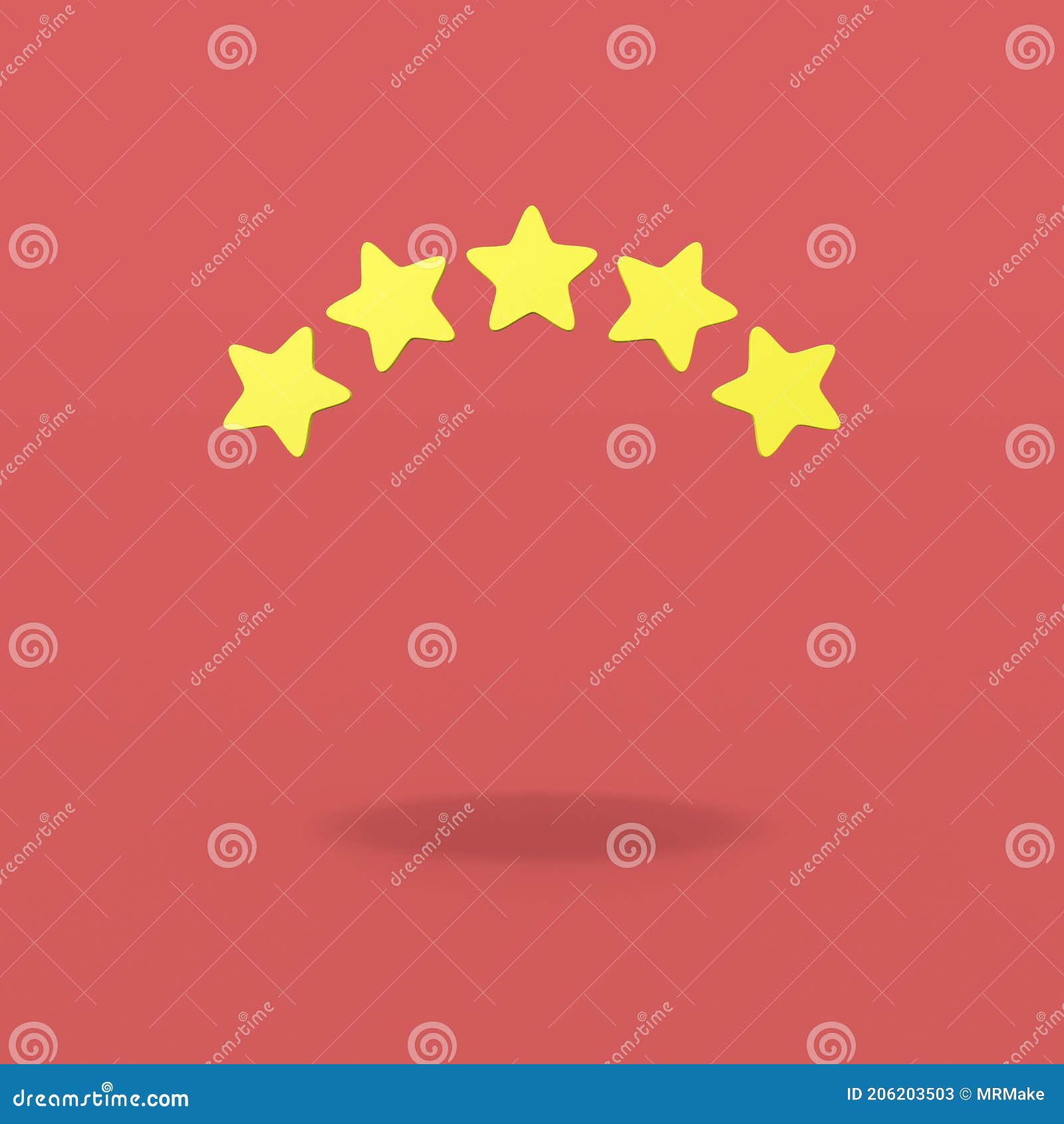 Five Stars on Red Background Stock Illustration - Illustration of ...