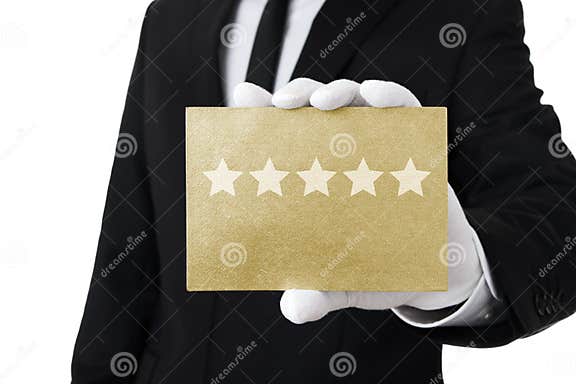 Five stars service stock image. Image of presentation - 22883449
