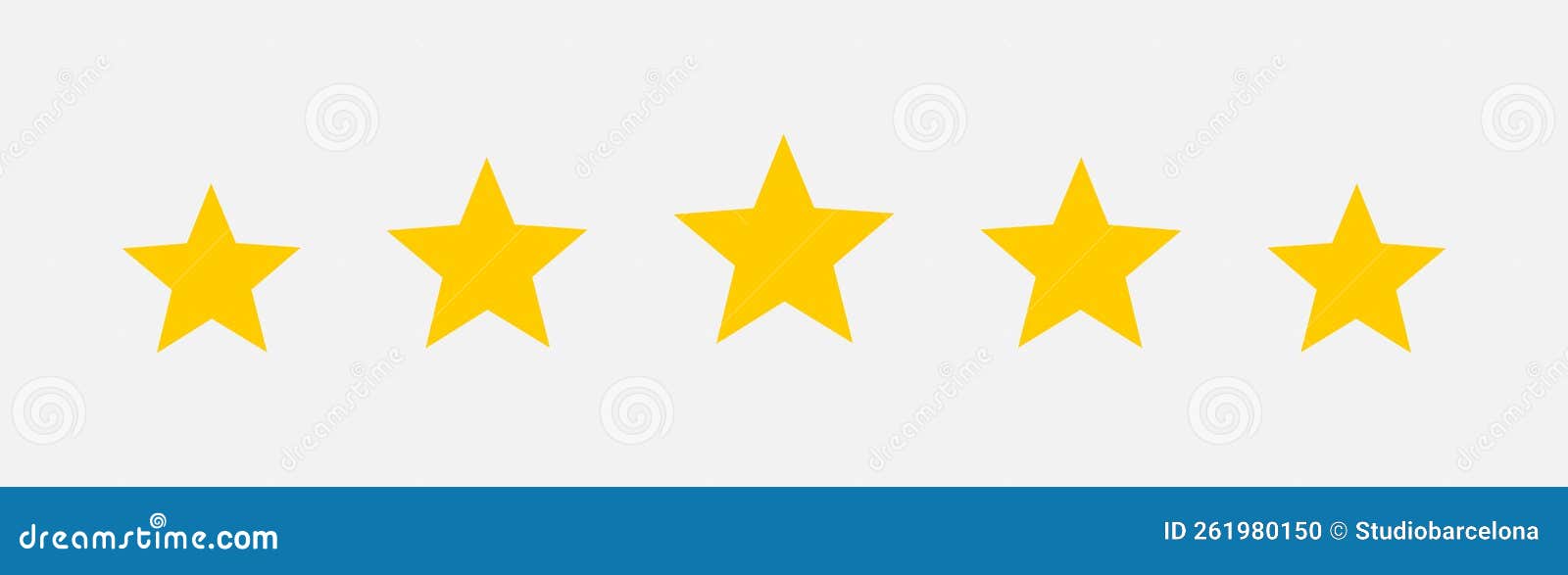 Five stars symbol stock vector. Illustration of simple - 261980150