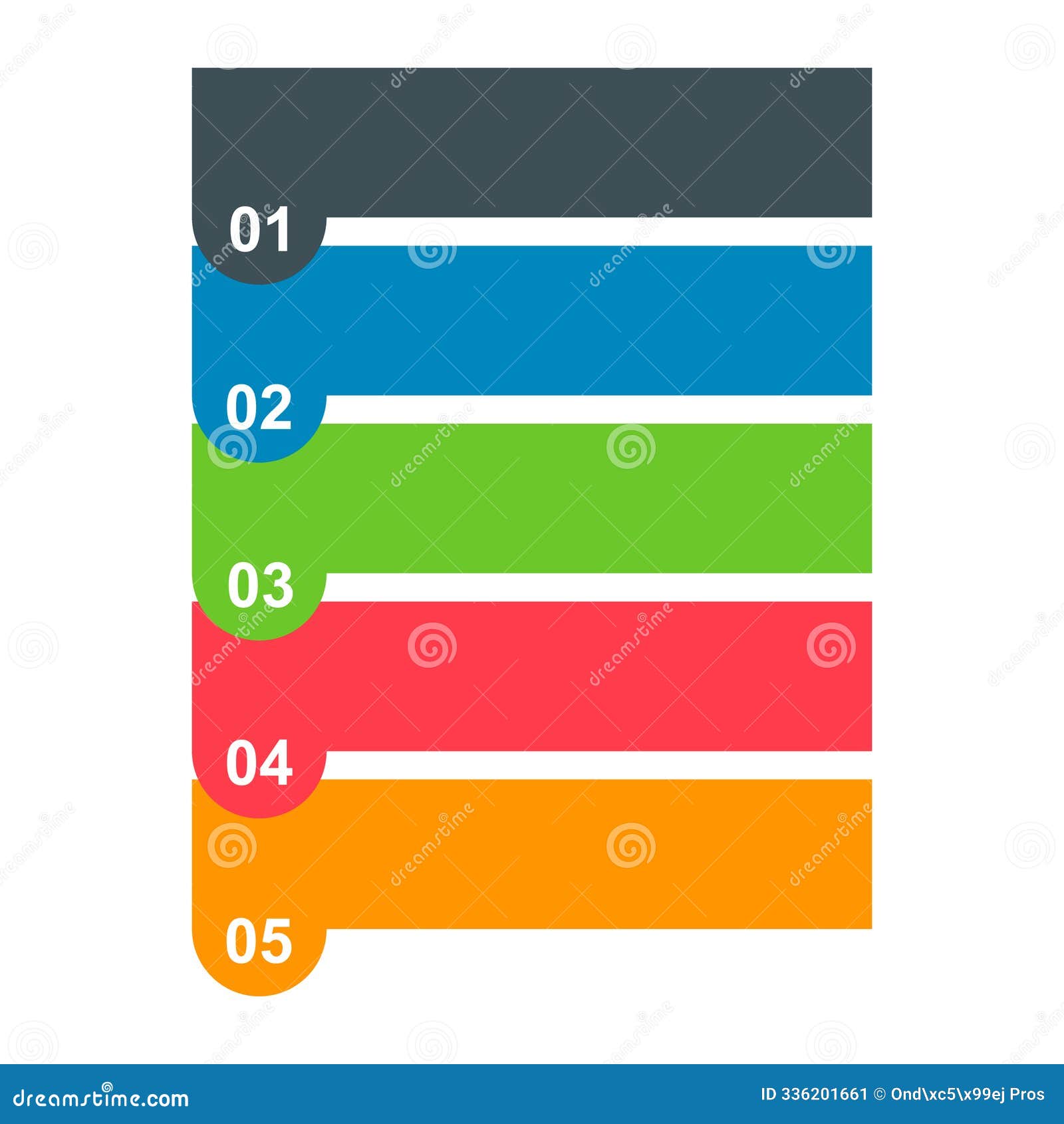 Five Step Infographic Vertical Diagram, Business Information Design ...
